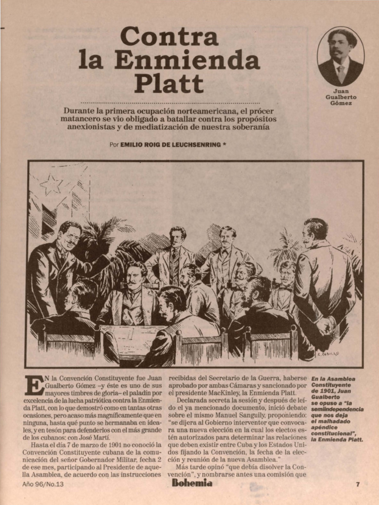Oposición a la Enmienda Platt en Cuba | PDF | Cuba | Los Estados Unidos