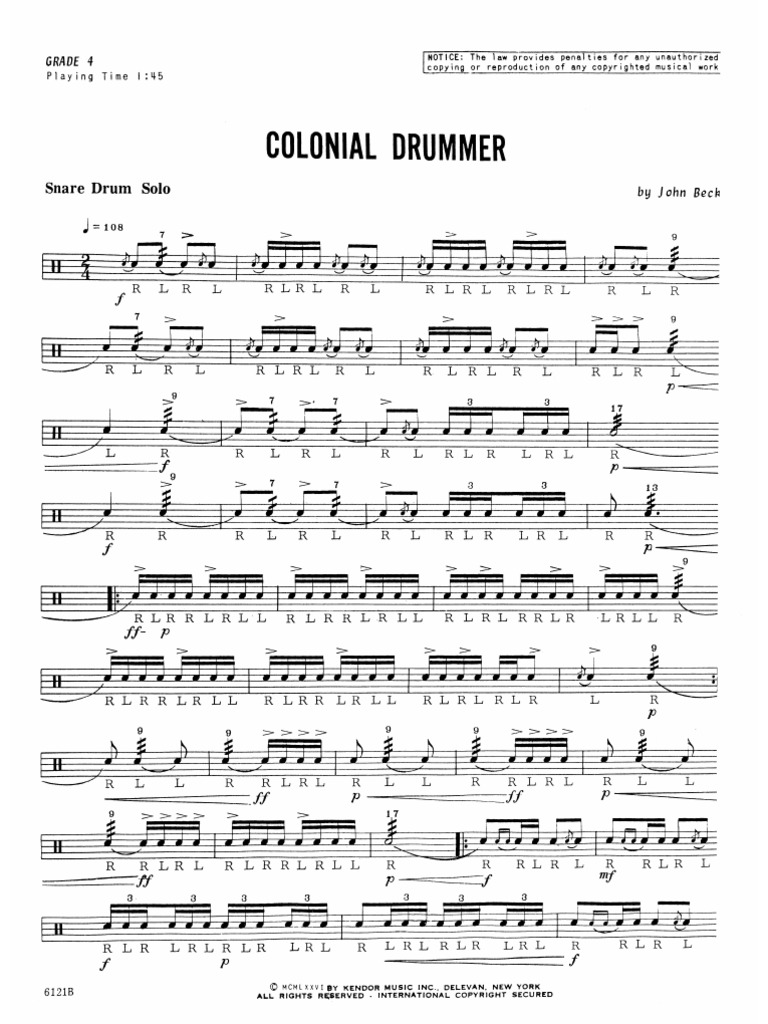 Colonial Drummer Beck PS | PDF
