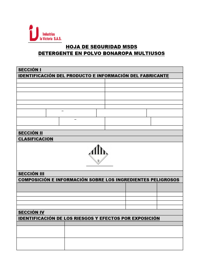 HS Bonaropa Multiusos | PDF | Detergente | Sustancias químicas