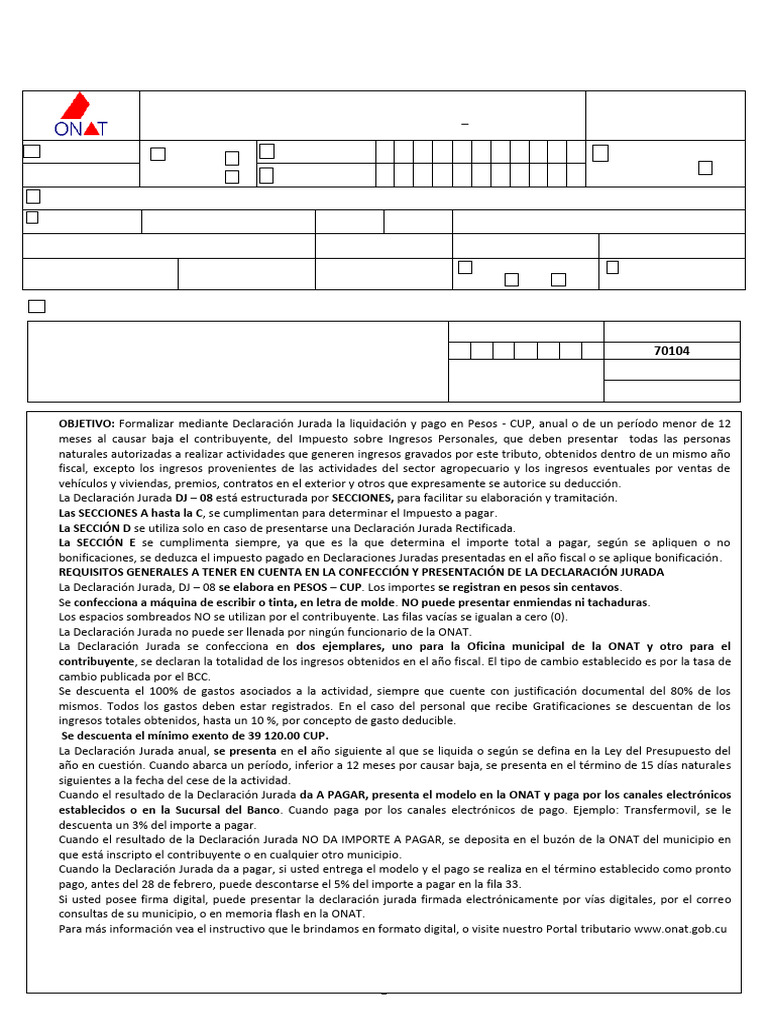 Modelo DJ-08 Impuesto Ingresos 2025 | PDF | Impuestos