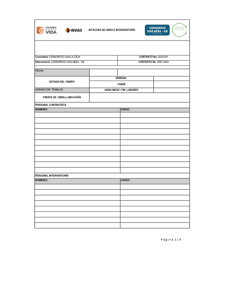 Informe Diario y Bitácora | PDF