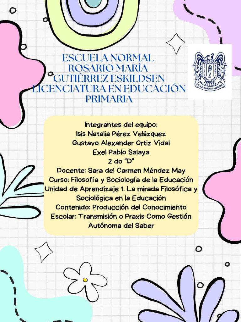 Documento A4 Portada de Proyecto Creativo Colorido | PDF