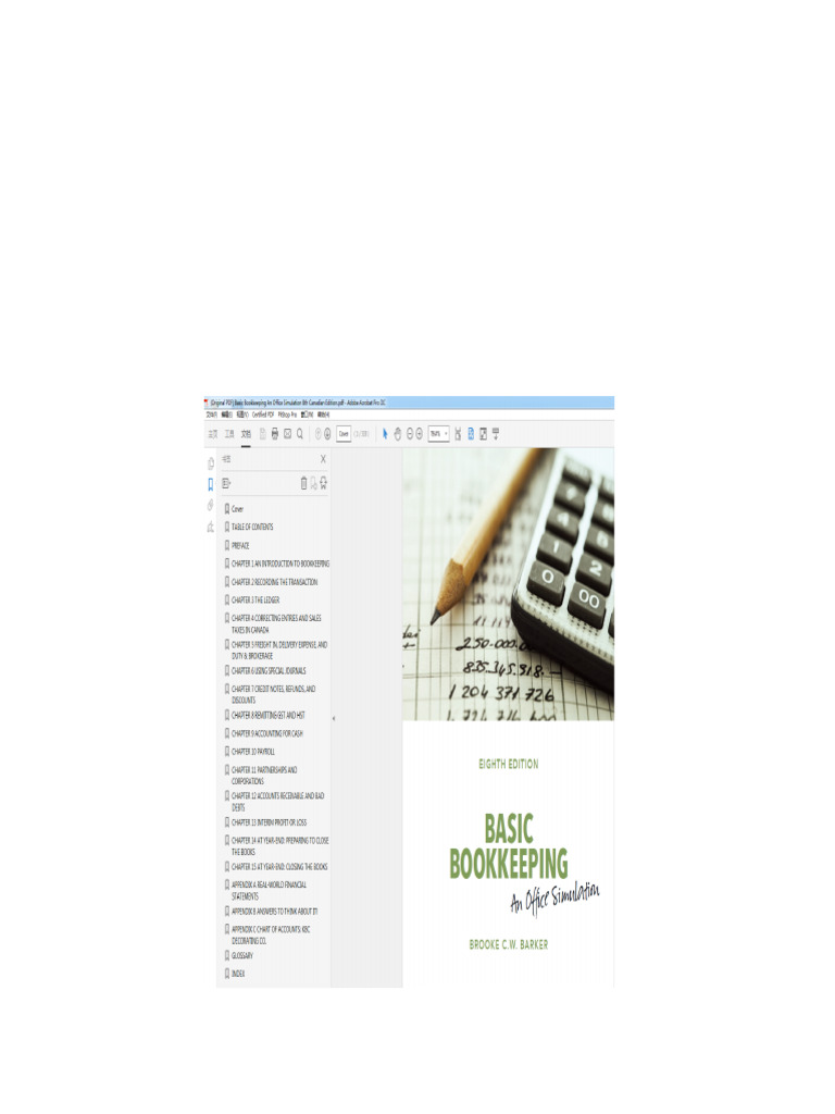 (Original PDF) Basic Bookkeeping: An Office Simulation 8th Canadian ...