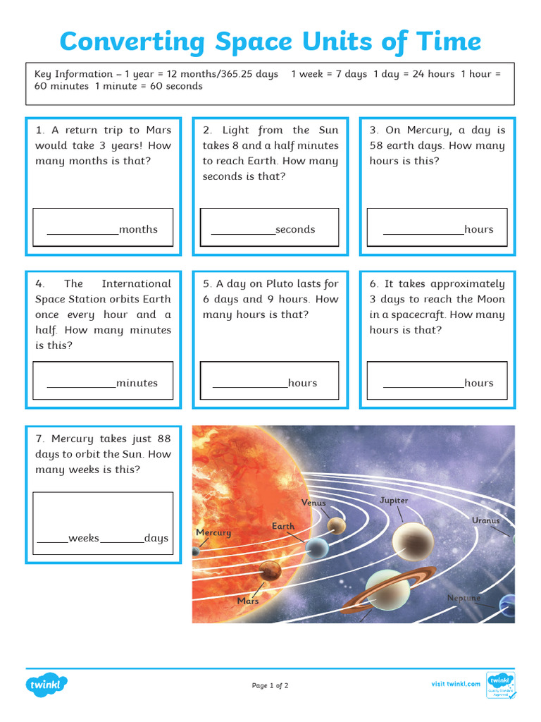 Converting Space Units of Time1 | PDF