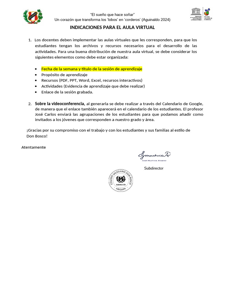 indicaciones aula virtual _2_ | PDF