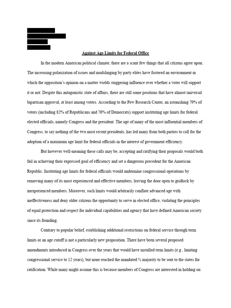 Government Reform Paper - UCLA POL SCI 40 | PDF | American Government ...