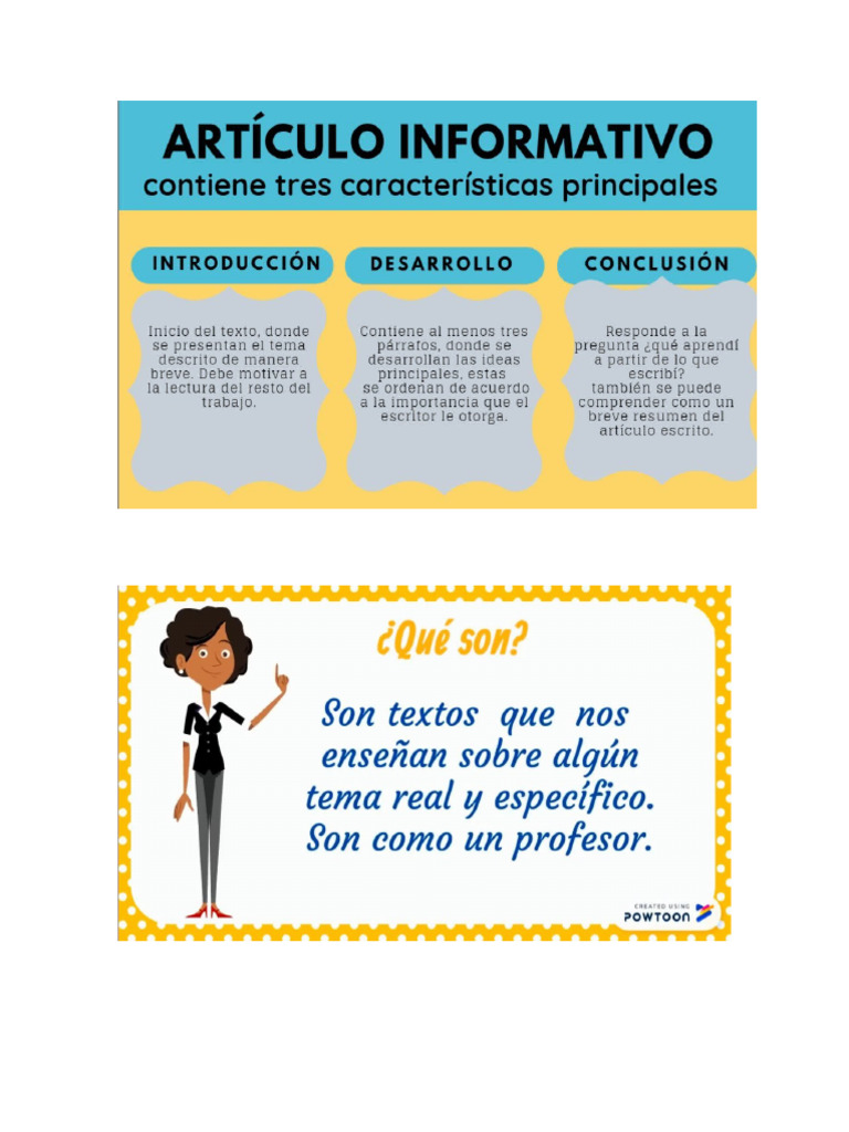 Características de los textos informativos | PDF