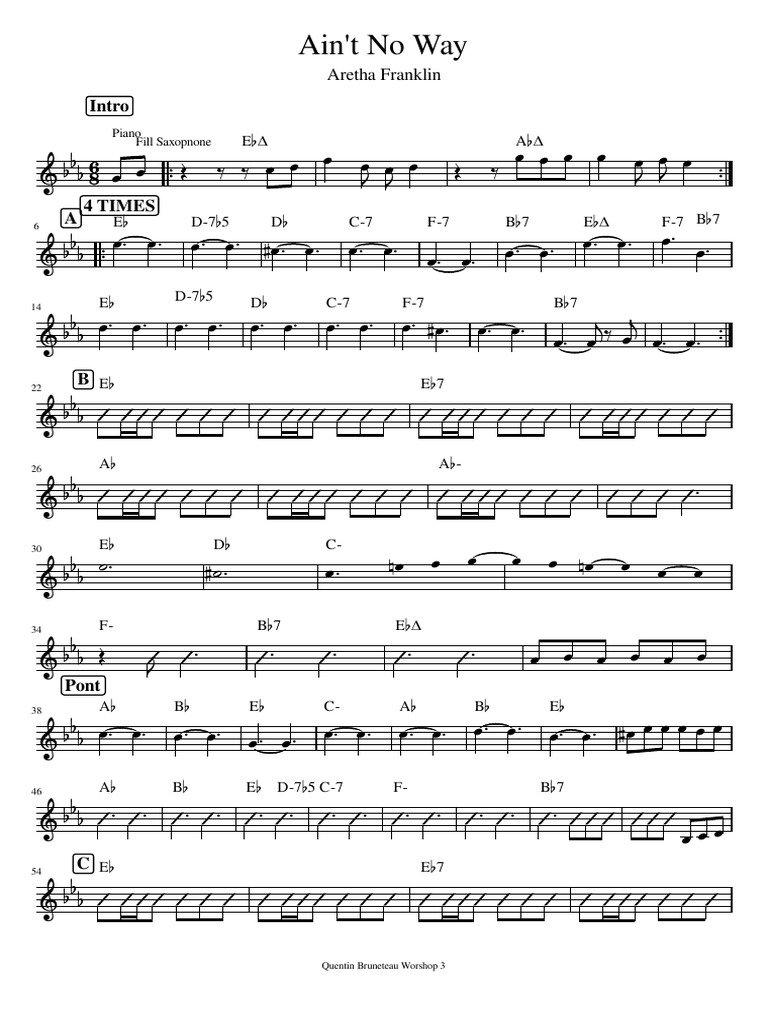 Aint_No_Way_-TENOR CHART | PDF