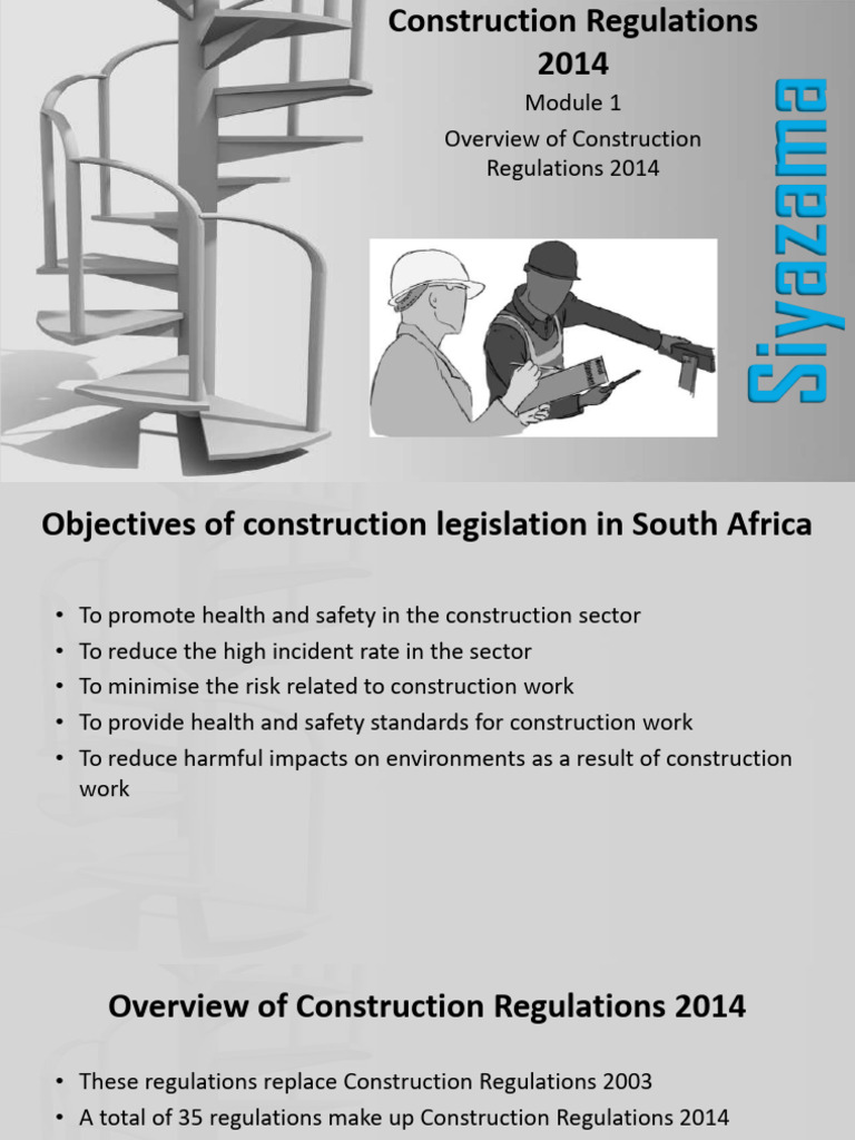 Overview of 2014 Construction Regulations | PDF | Occupational Safety ...