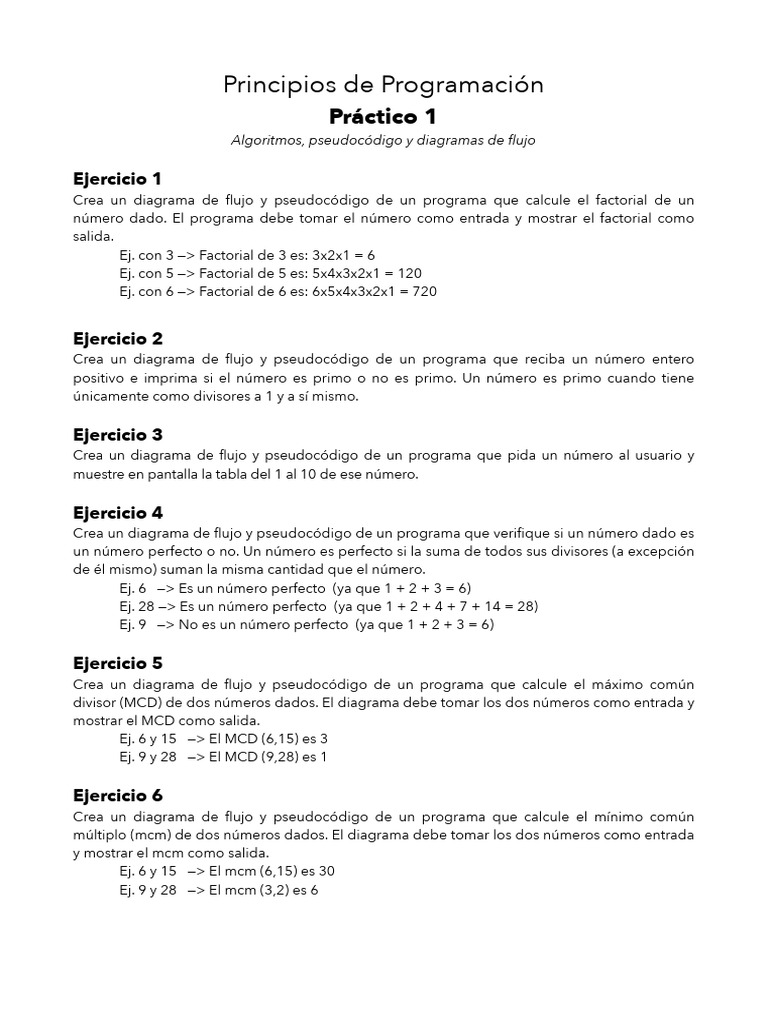 Práctico 1 | PDF | Algoritmos | Aritmética
