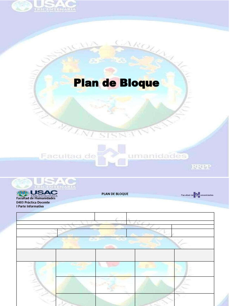 PLAN DE BLOQUE - Docx Ciencias Naturales | PDF | Importar | Peso