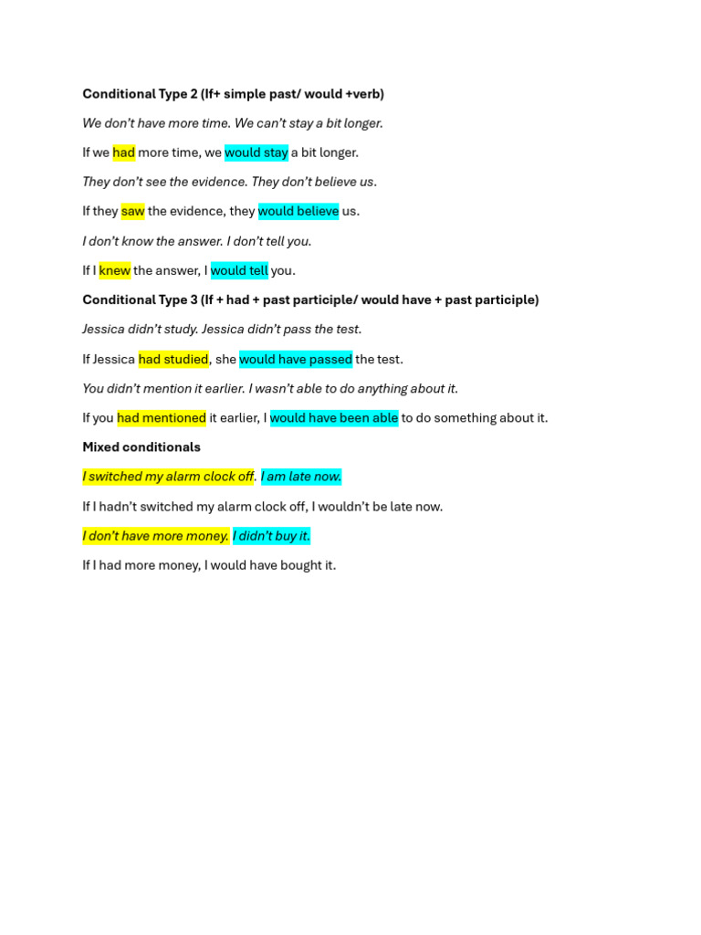 Conditional Sentences Explained | PDF