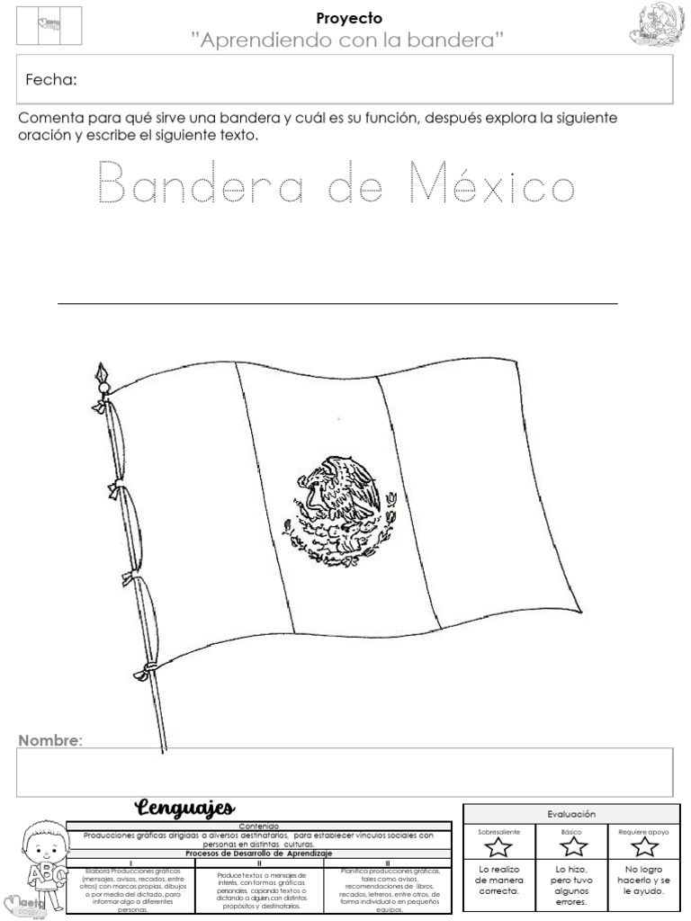 Mi Bandera 02 Hojas para Imprimir | PDF | Aprendizaje | Pensamiento