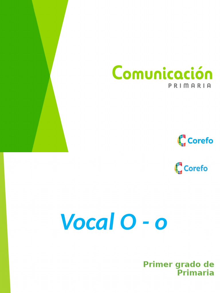 Vocal O para Primer Grado | PDF