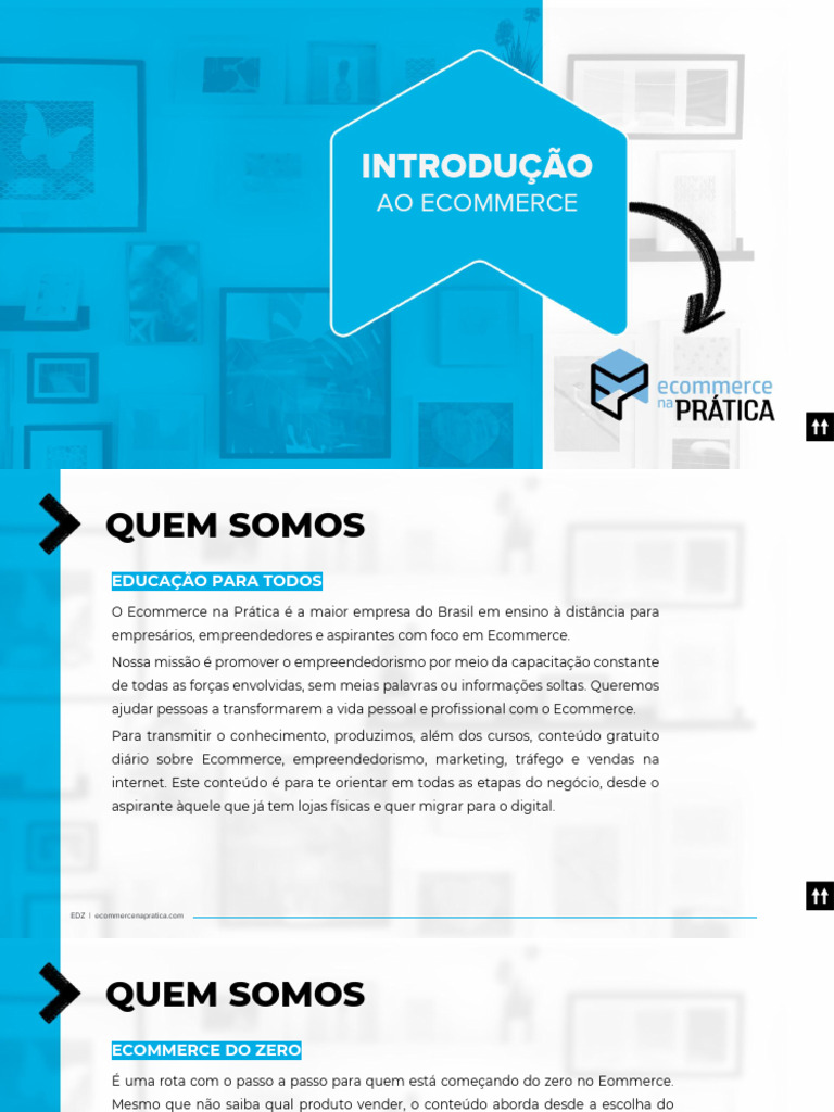 Material Complementar Edz 1.1 Introdu o Ao Ecommerce Do Zero | PDF | E-commerce | Empreendedorismo