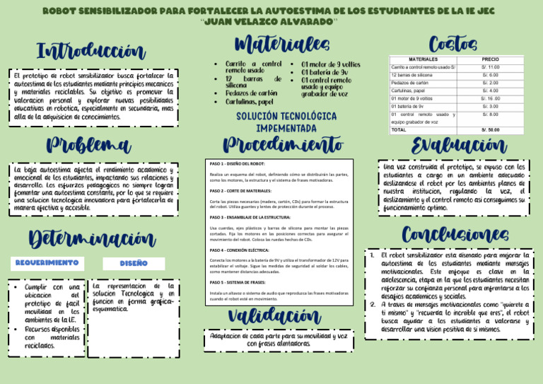 Triptico Gigante, Borrador PERCY, Robot | PDF | Bienes manufacturados ...