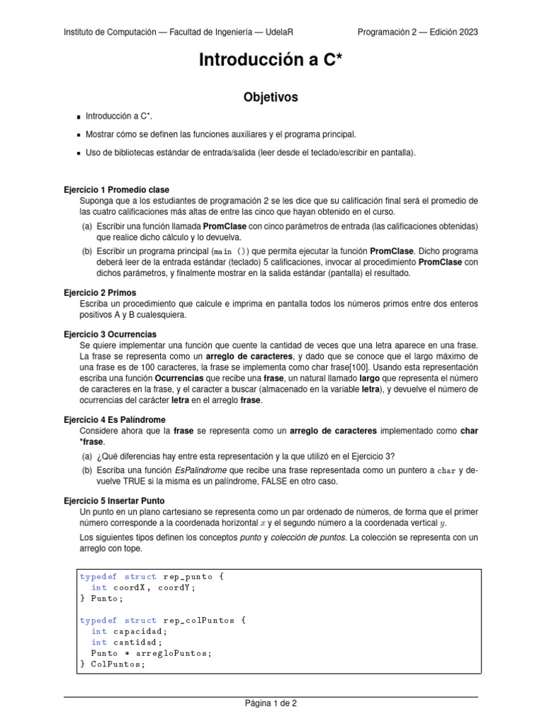 Letra Intro c | PDF | Algoritmos | Puntero (Programación de computadora)