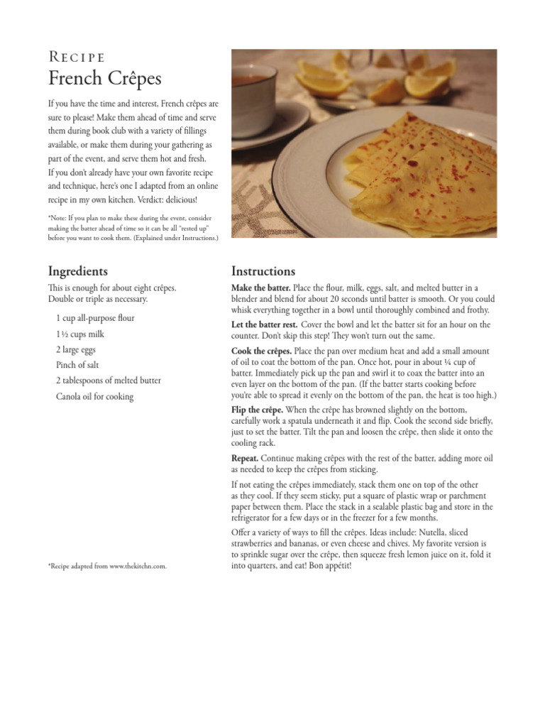 French Crêpes and Classic French Palmiers Author JocelynGreen | PDF ...