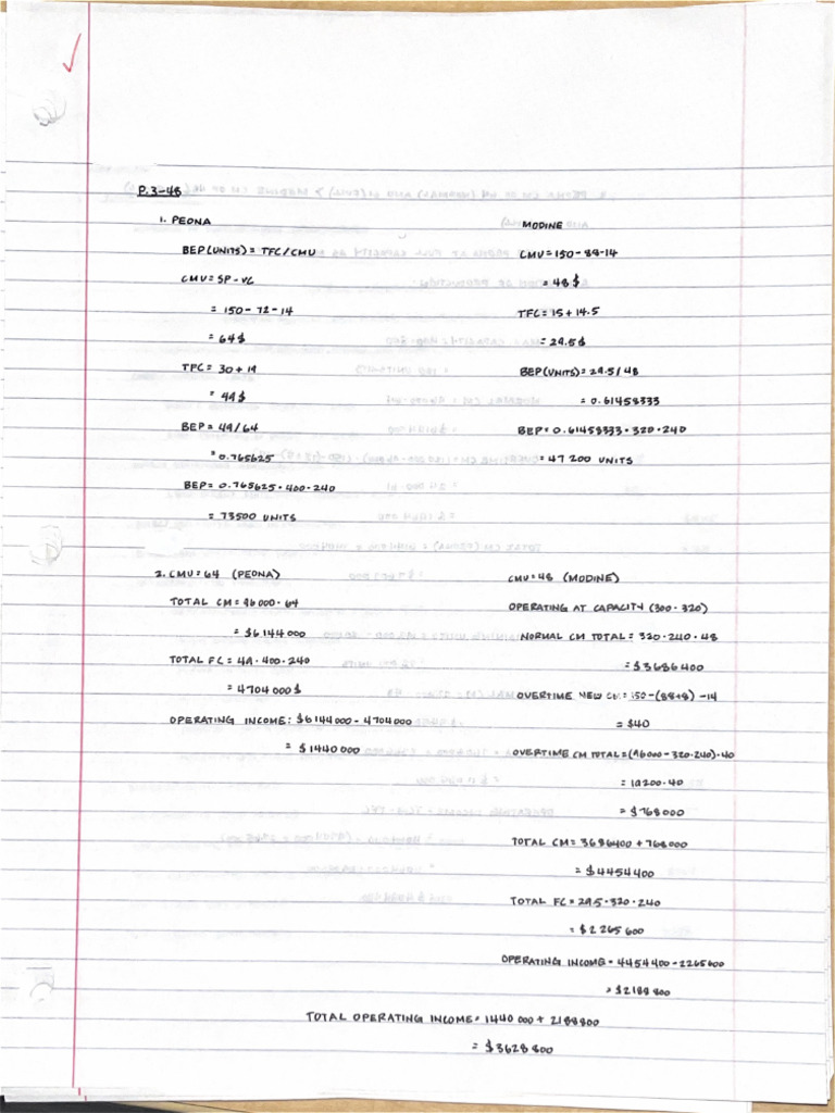 FMGT 3210 Ch3 Homework | PDF