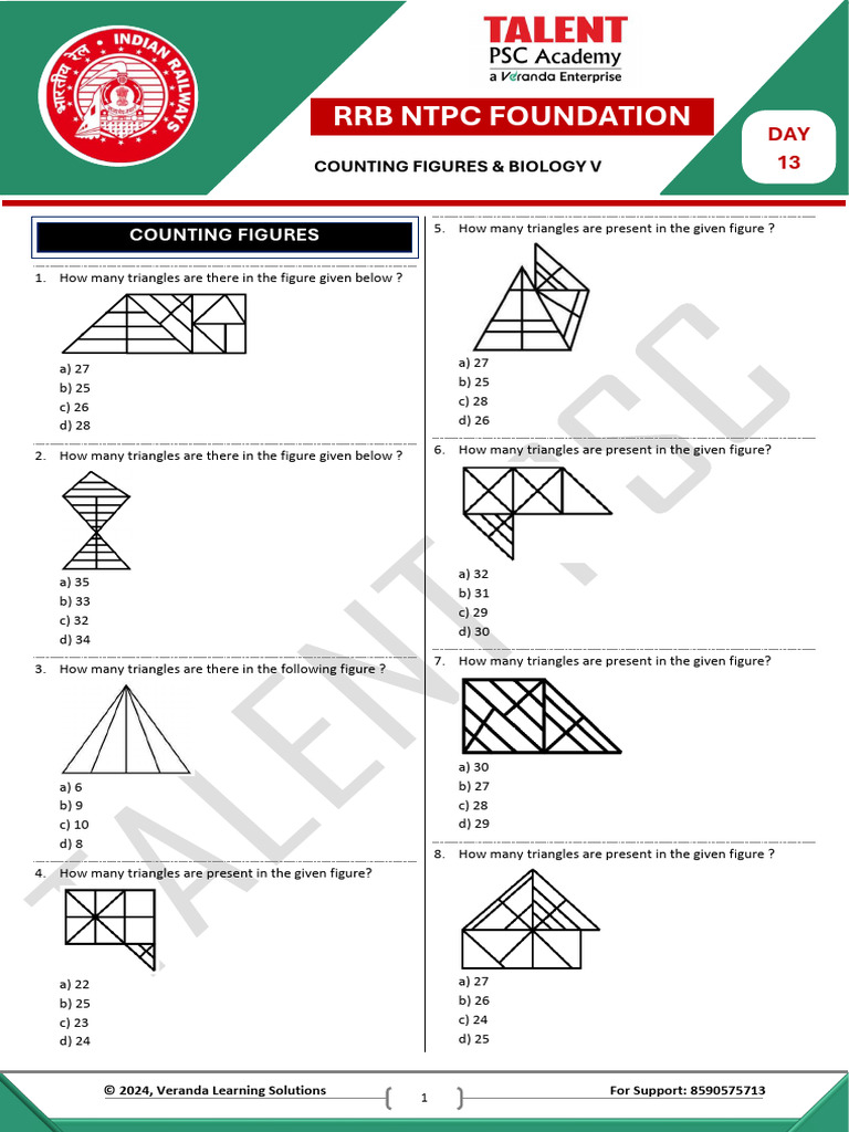 NTPC Counting Figures & Biology V | PDF | Connective Tissue | Vitamin
