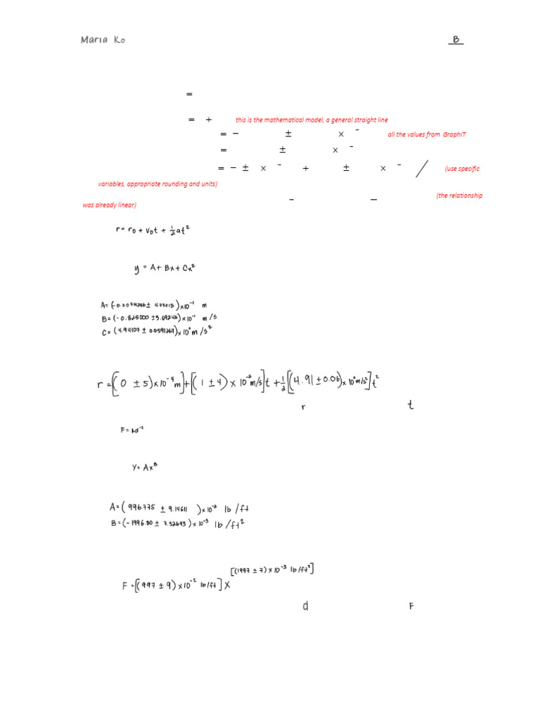 Graphical Analysis Experiment Guide | PDF