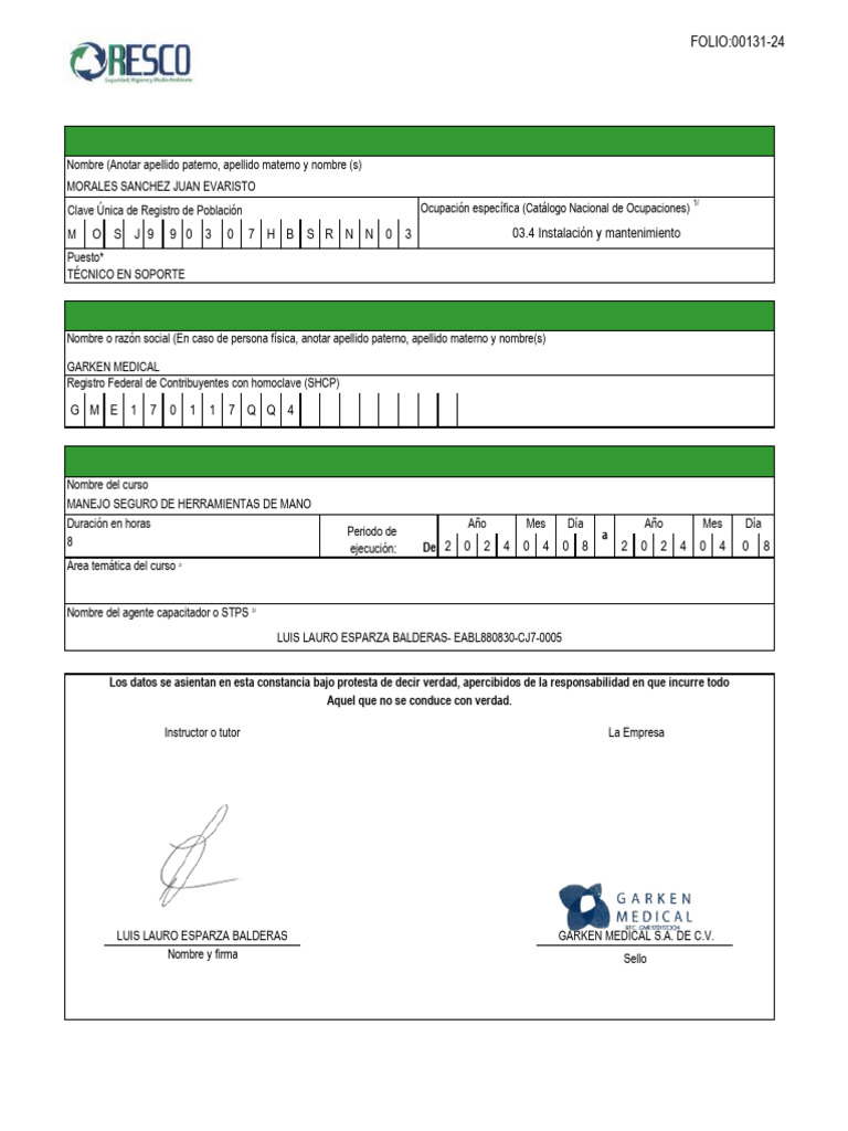 DC3 Juan EvaristoMorales Sanchez 1 | PDF