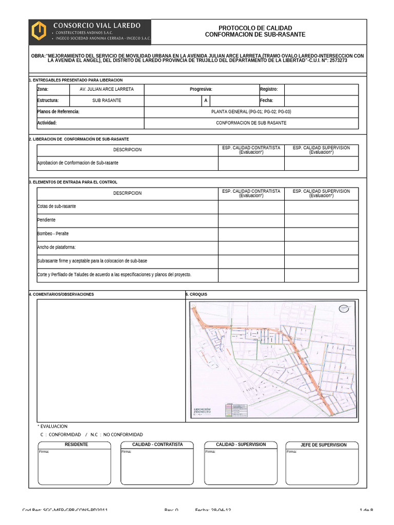 Protocolo Subrasante, Subbase y Base | PDF