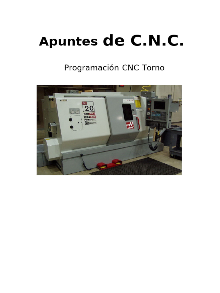 Manual CNC | PDF | Control numerico | Mecanizado