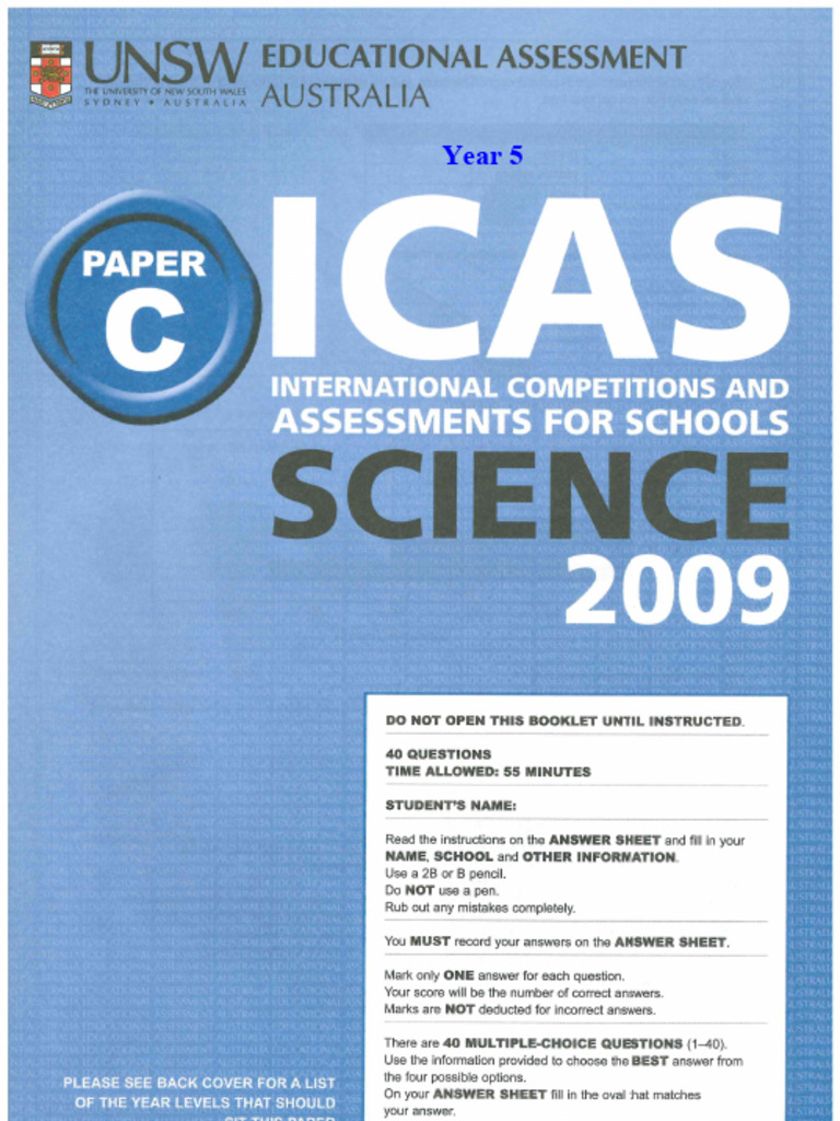 ICAS Science C 2009 | PDF