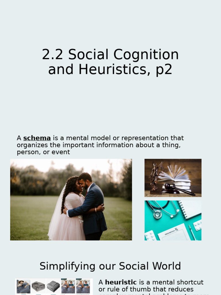 2.2 Social Cognition and Heuristics, p2 | PDF | Heuristic | Thought