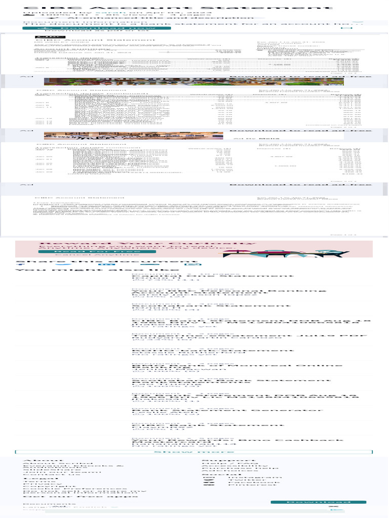 CIBC Account Statement PDF Debit Card Visa Inc | PDF | Debit Card | Visa Inc.