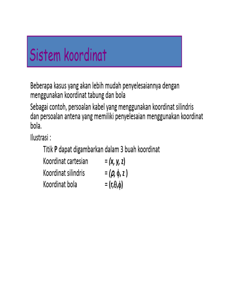 Sistem Koordinat | PDF