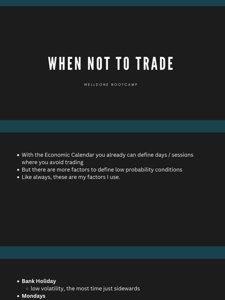 Guidelines for Avoiding Trades | PDF