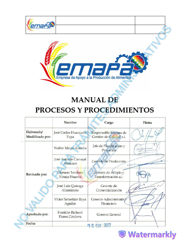 Manual Procesos y Procedimientos V2 | PDF | Calidad (comercial) | Business