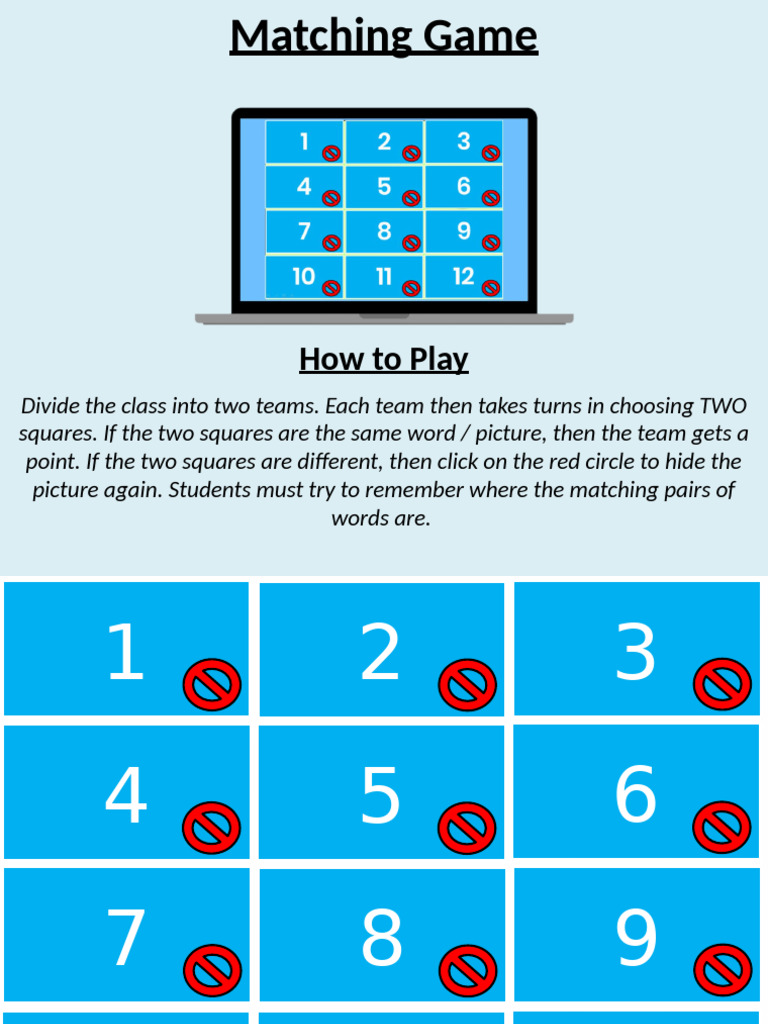 Animals Matching Game | PDF