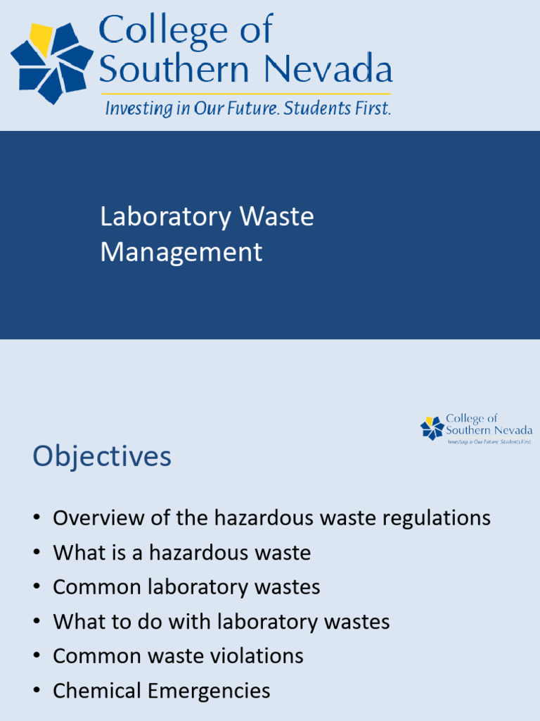 Laboratory Hazardous Waste Management Guide | PDF | Waste | Hazardous Waste