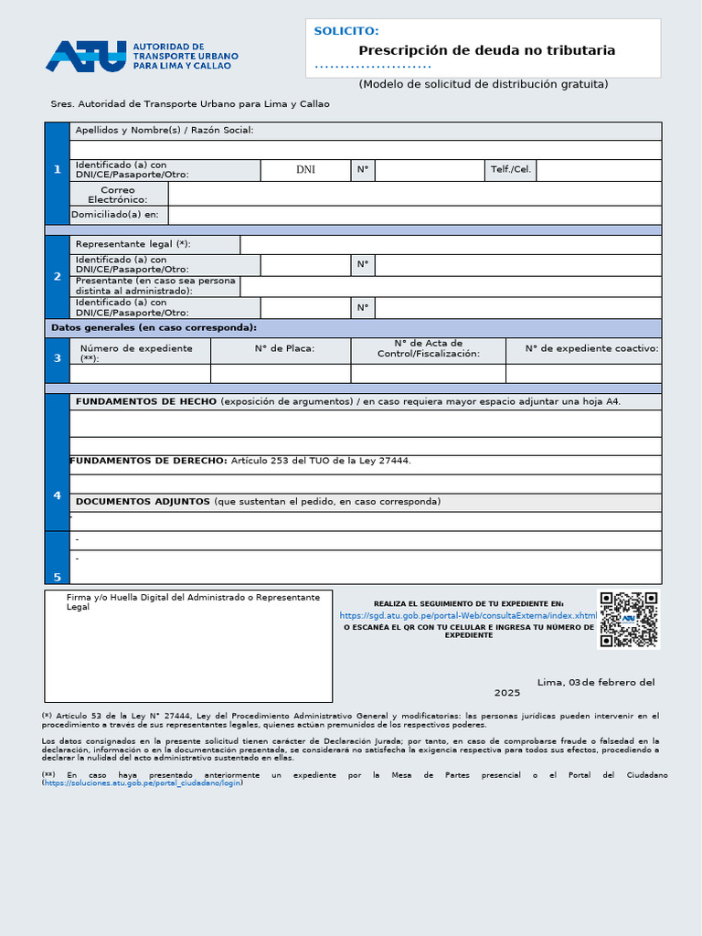 Prescripción de Deuda Atu | PDF | Justicia | Crimen y violencia