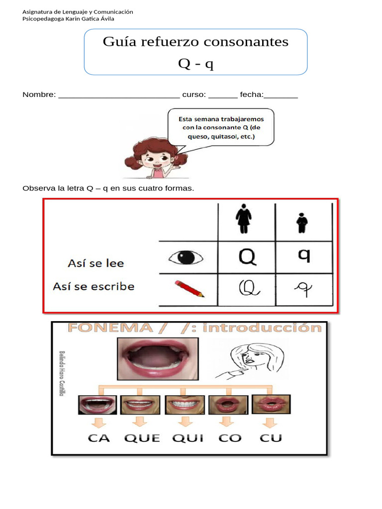 Consonante Q - Q | PDF