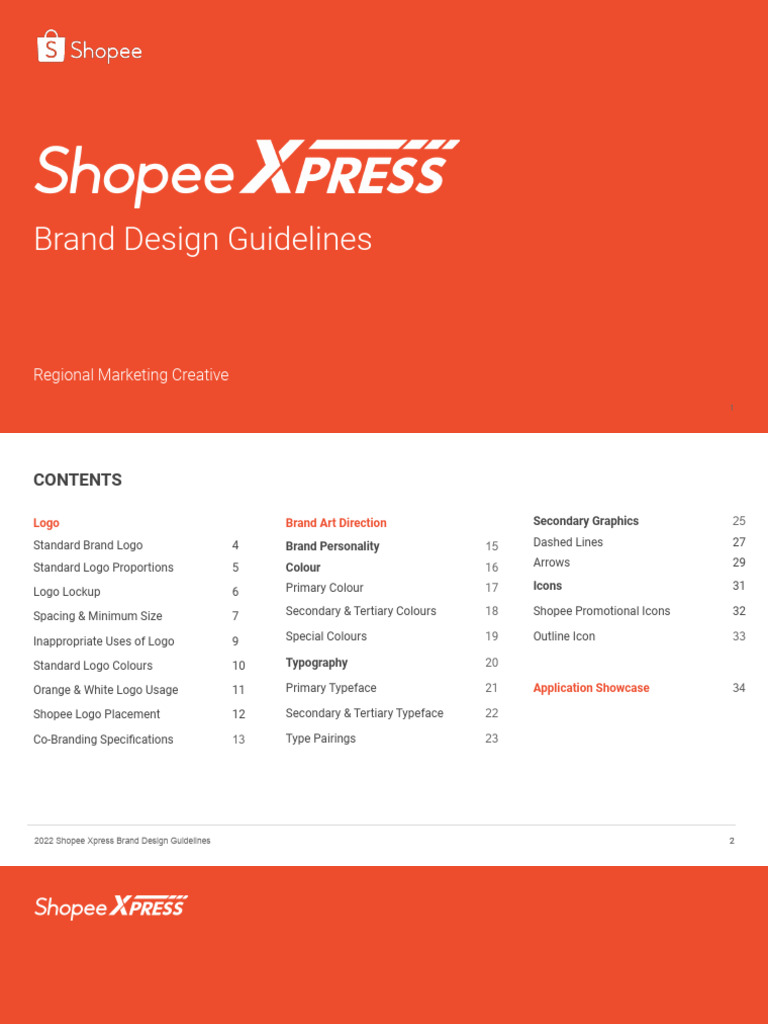 Shopee Xpress Brand Design Guidelines | PDF | Logos | Typography