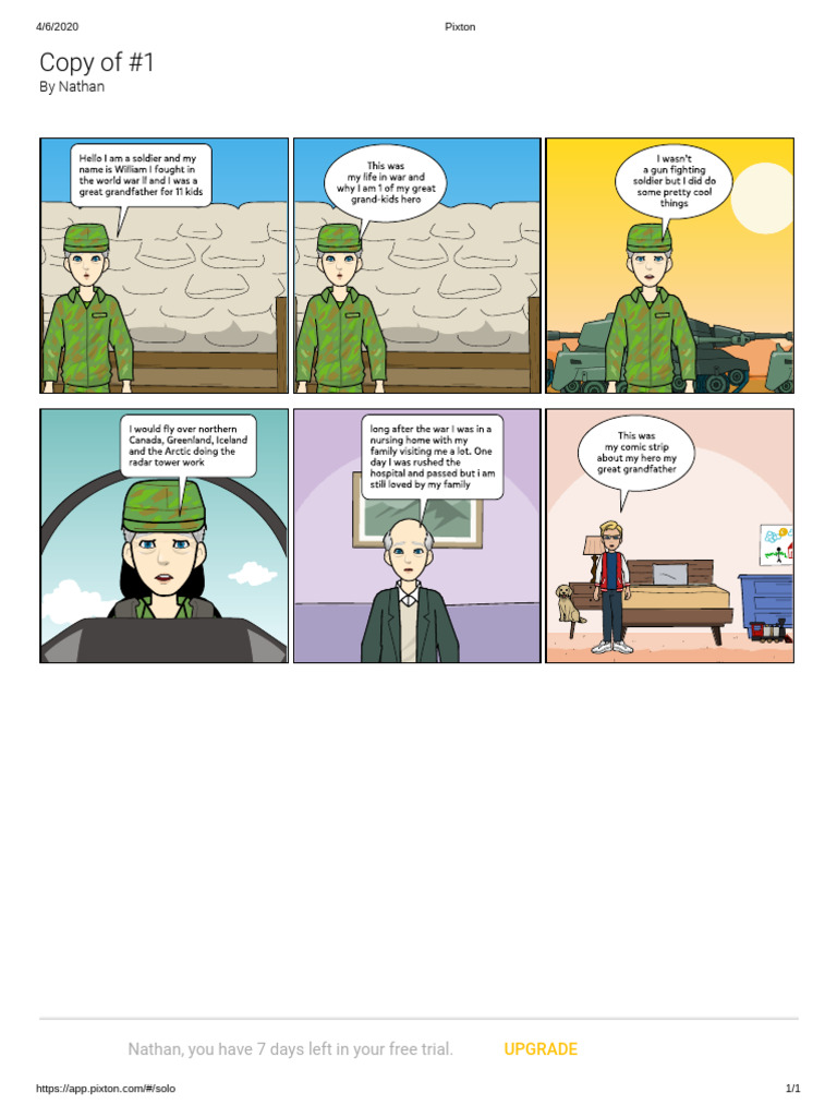 Pixton Free Trial Reminder for Nathan | PDF