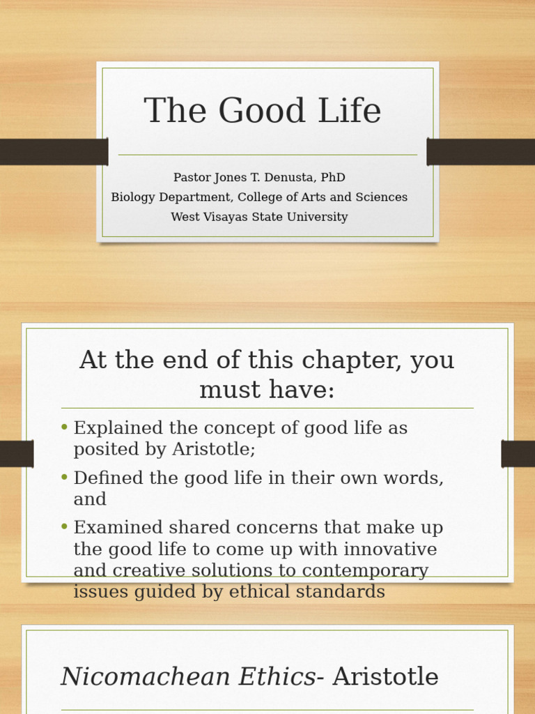 Understanding Aristotle's Good Life Concepts | PDF
