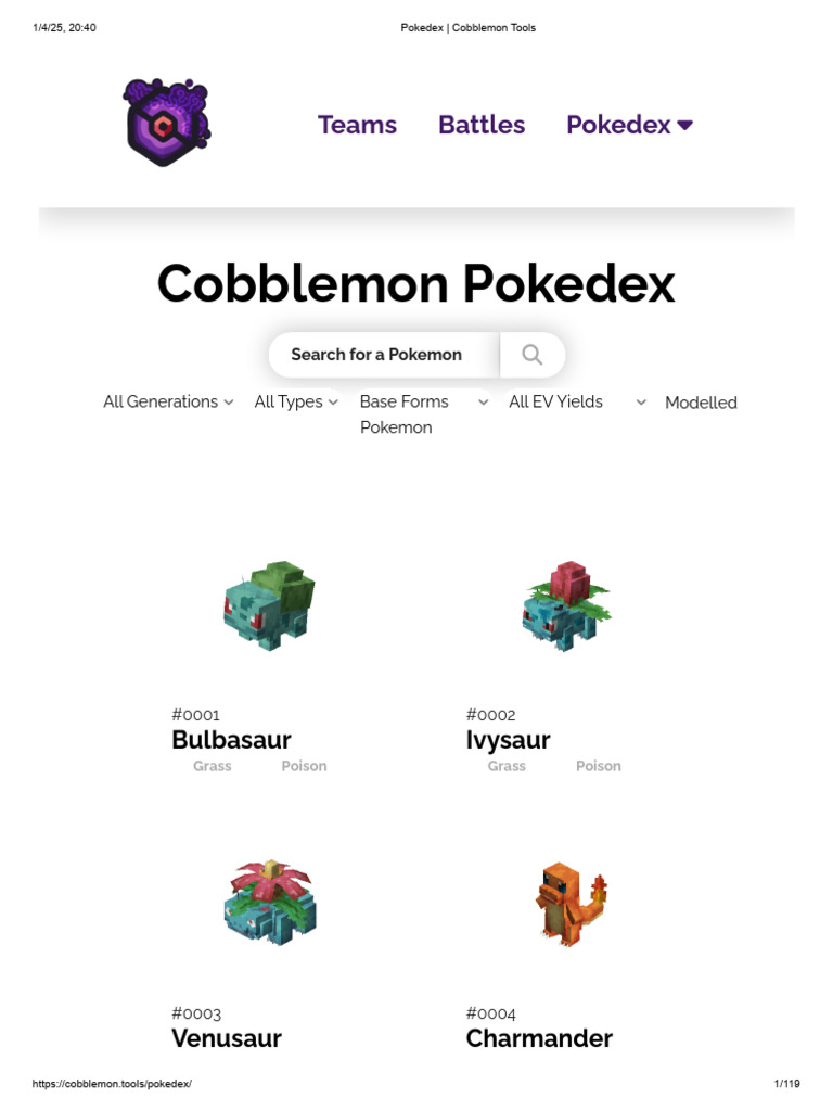 Cobblemon Complete Pokedex Guide | PDF