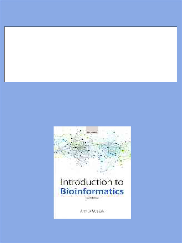 Introduction to bioinformatics 4th ed. Edition Leskinstant download | PDF | Sequence Alignment ...
