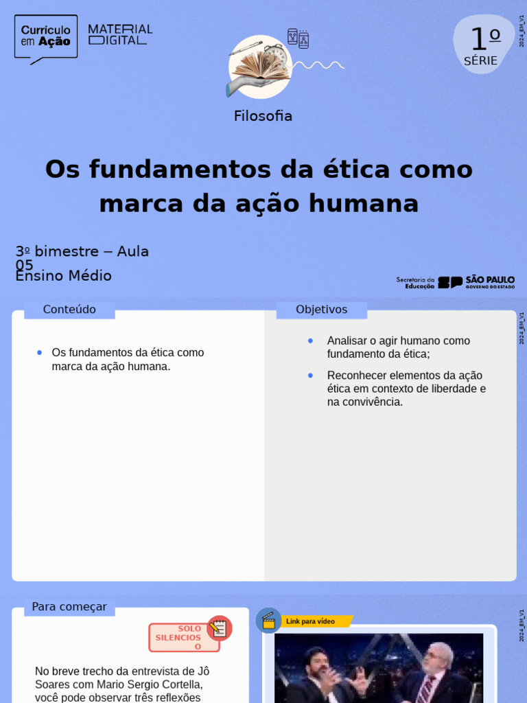 Aula 5 - Os Fundamentos Da Ética Como Marca Da Ação Humana | PDF ...
