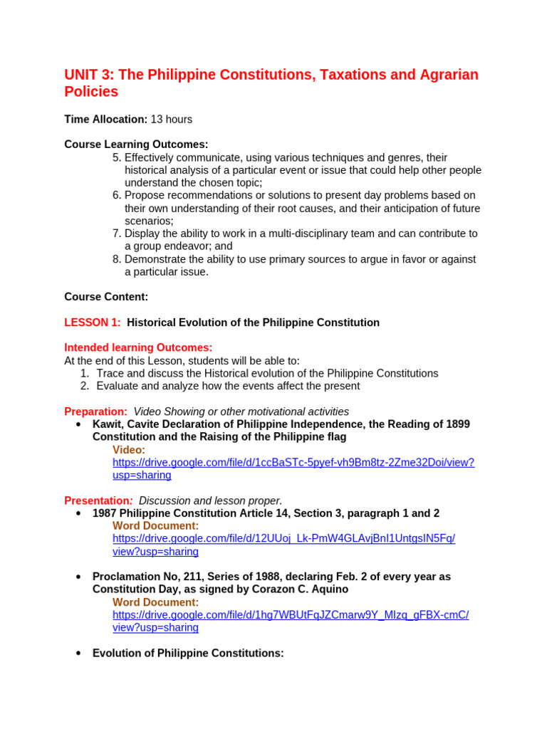 Philippine Constitution Evolution Overview | PDF | Constitution