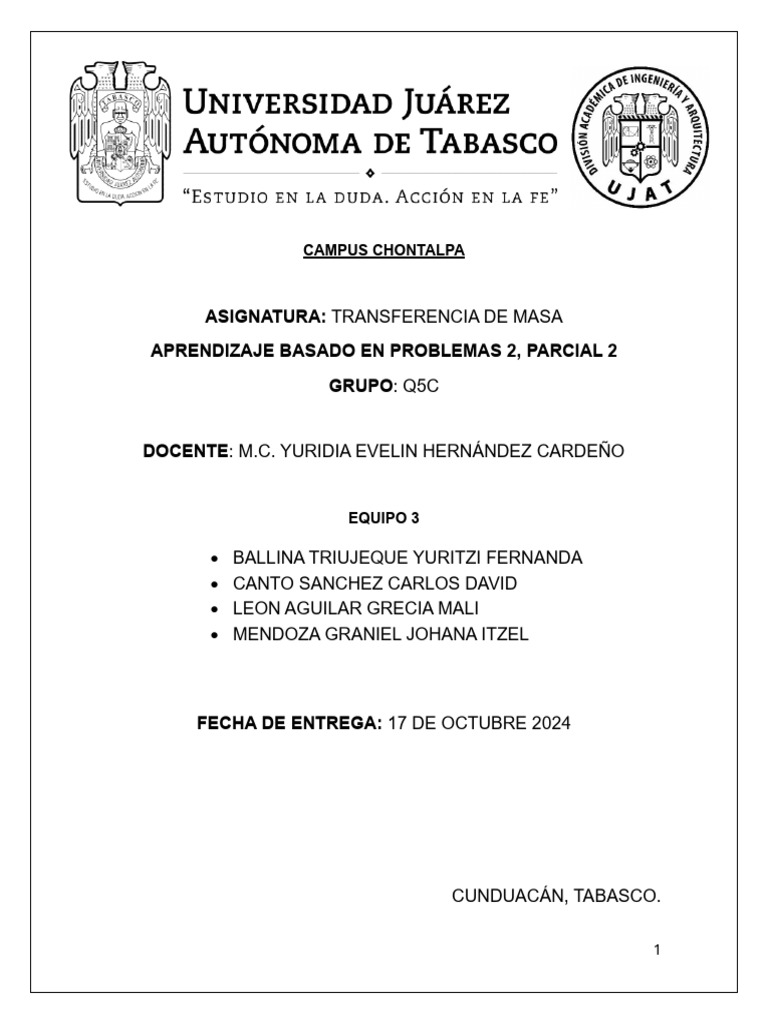 Tran Masa 202402 P2 Abp2 CSCD | PDF | Evaporación | Mezcla
