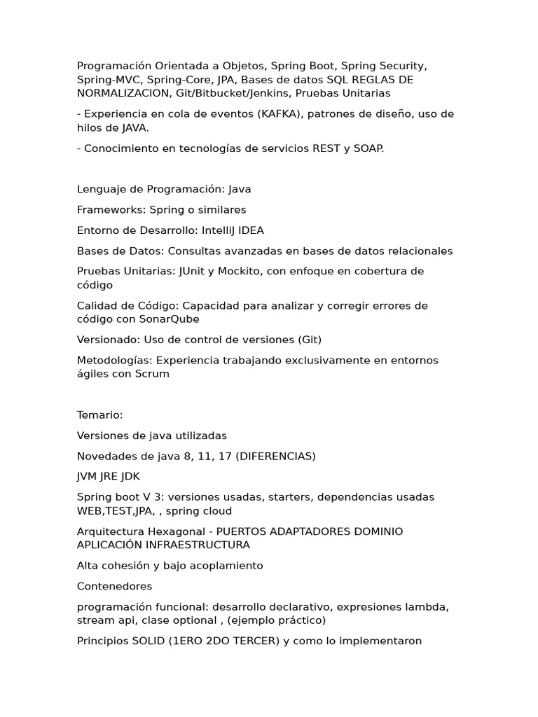 Experto en Java y Spring: Microservicios y DevOps | PDF