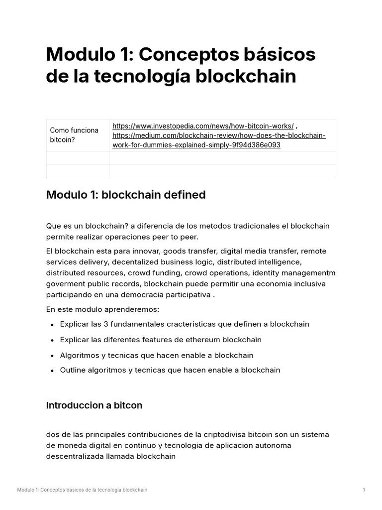 Conseptos Basicos de Blockchain | PDF | Bitcoin | Criptomoneda