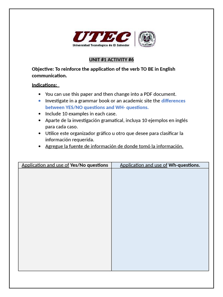 UNIT #1 - ACTIVITY #6 | PDF
