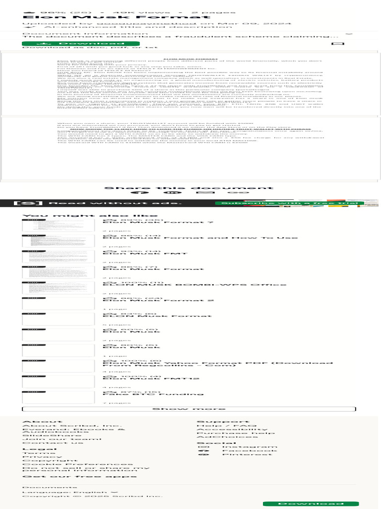 Elon Musk Format PDF Visa Inc. Master Card | PDF | Scribd | Visa Inc.